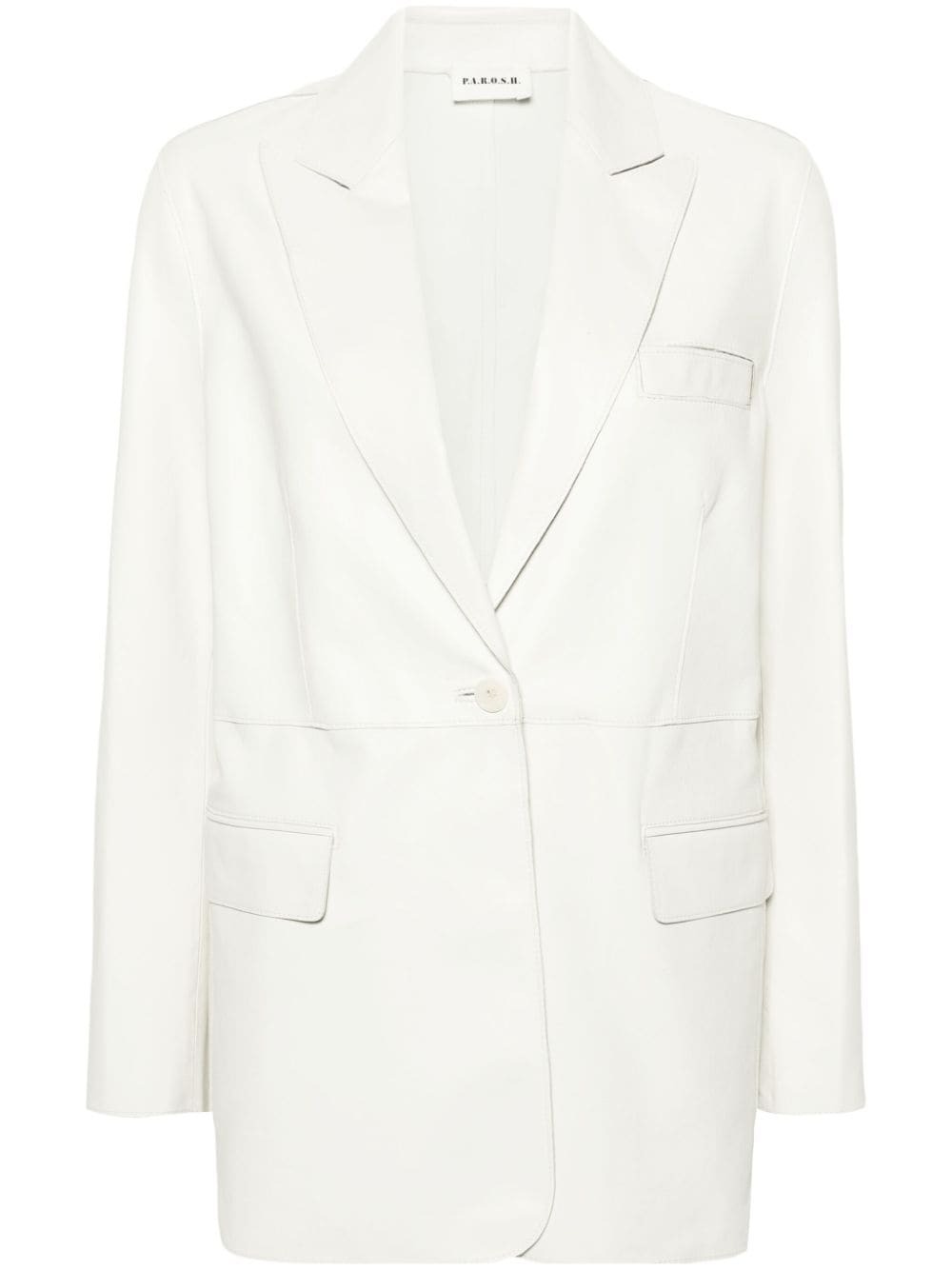 PAROSH - Leather Single Breasted Jacket Parosh