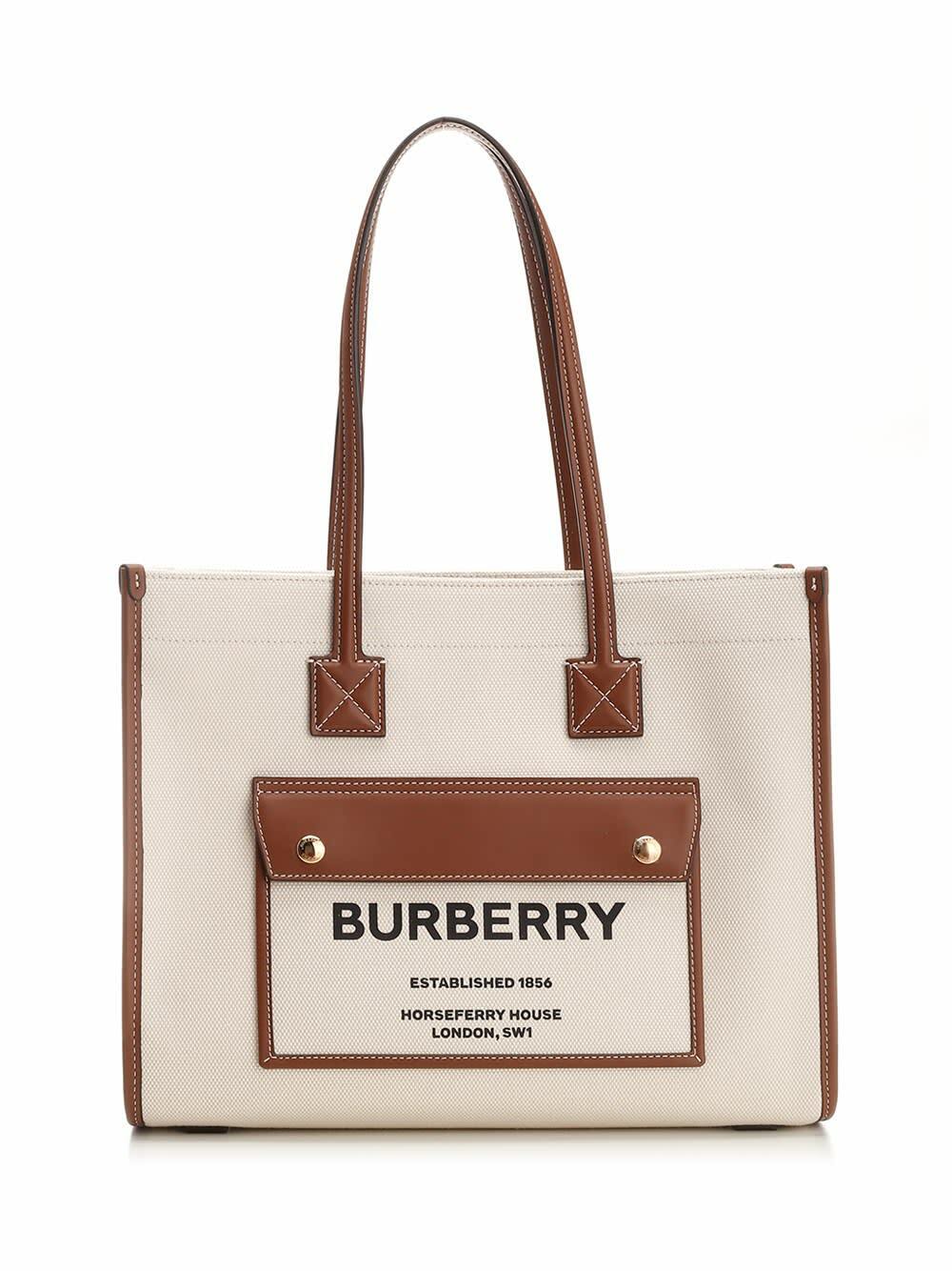 Burberry Tote Bag In Canvas Burberry