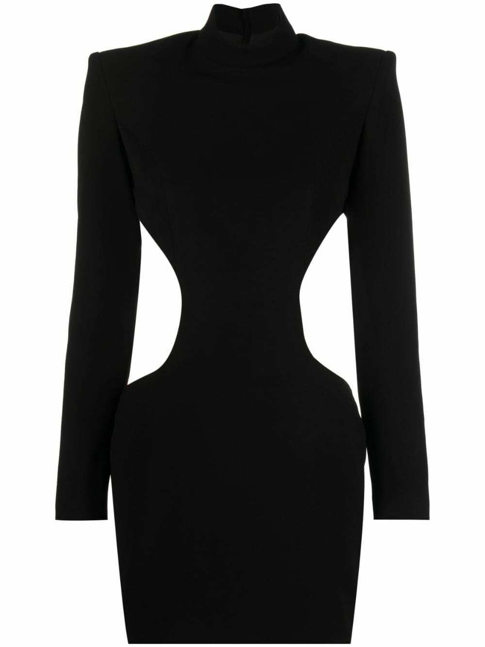 MONOT - High Neck Silk Crepe Short Dress Monot