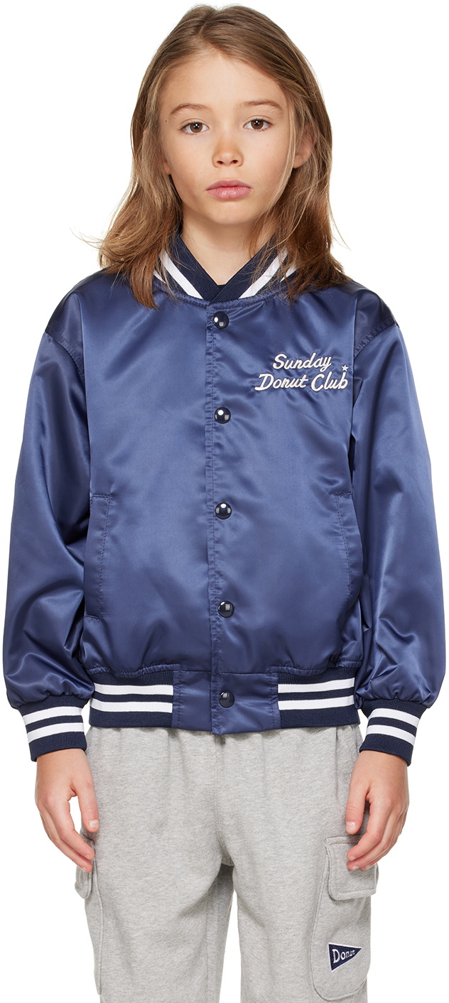 SUNDAY DONUT CLUB® Kids Navy Embroidered Jacket