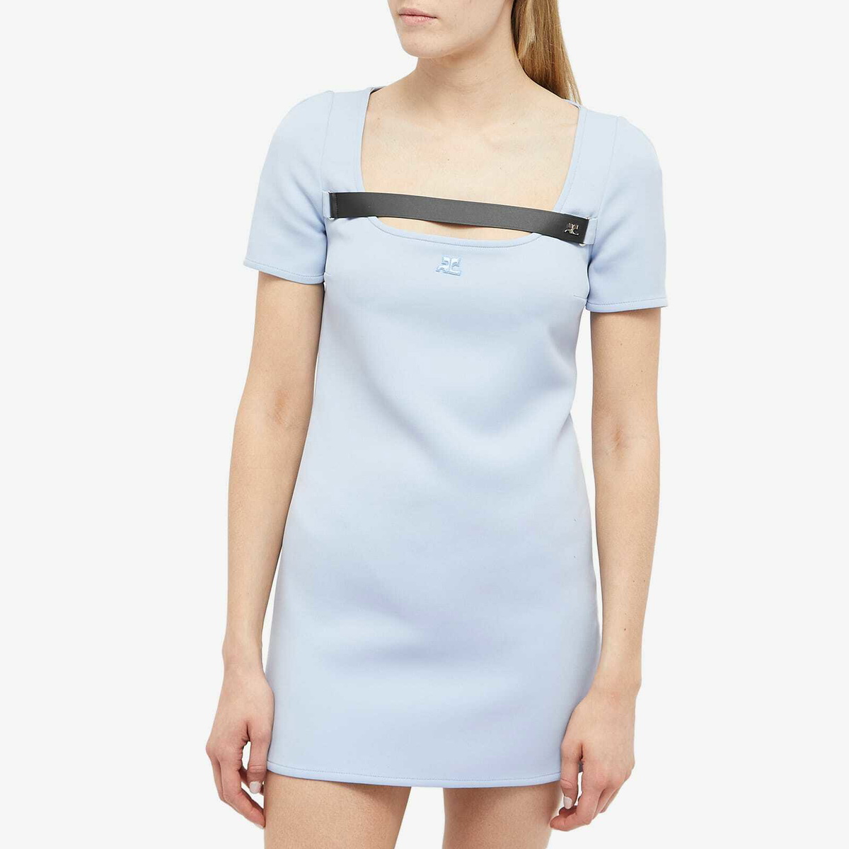 Courreges Women's Courrèges Twill A-Line Strap Dress in Sky Courreges