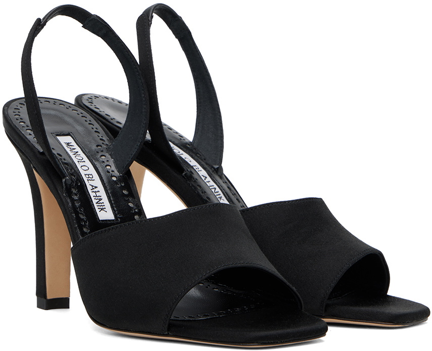 Manolo Blahnik Black Clotilde Heeled Sandals Manolo Blahnik
