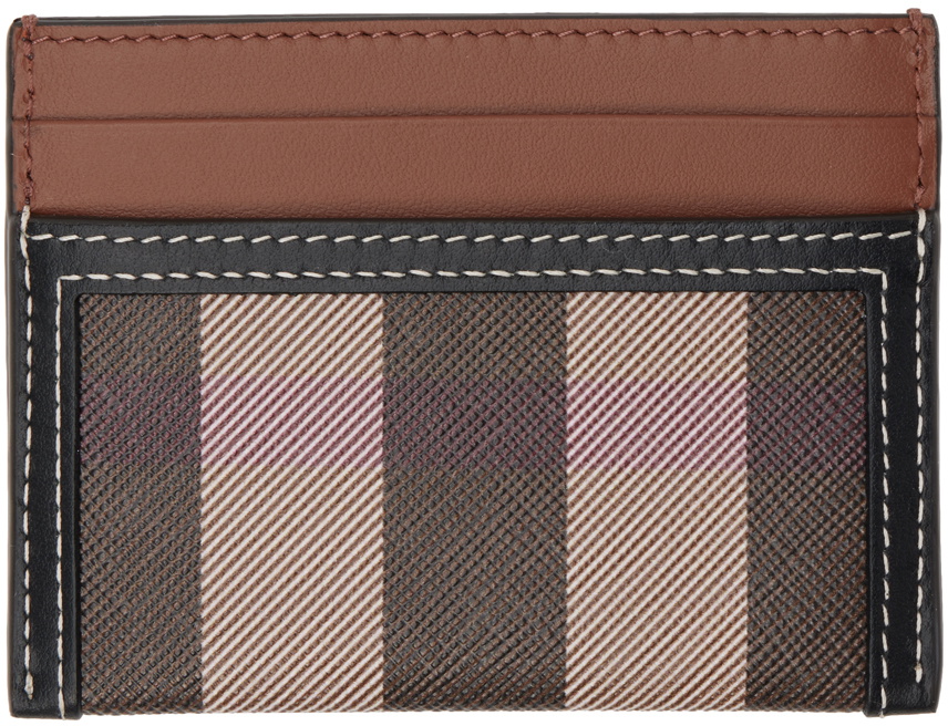 Burberry Brown Check & Two-Tone Card Holder Burberry