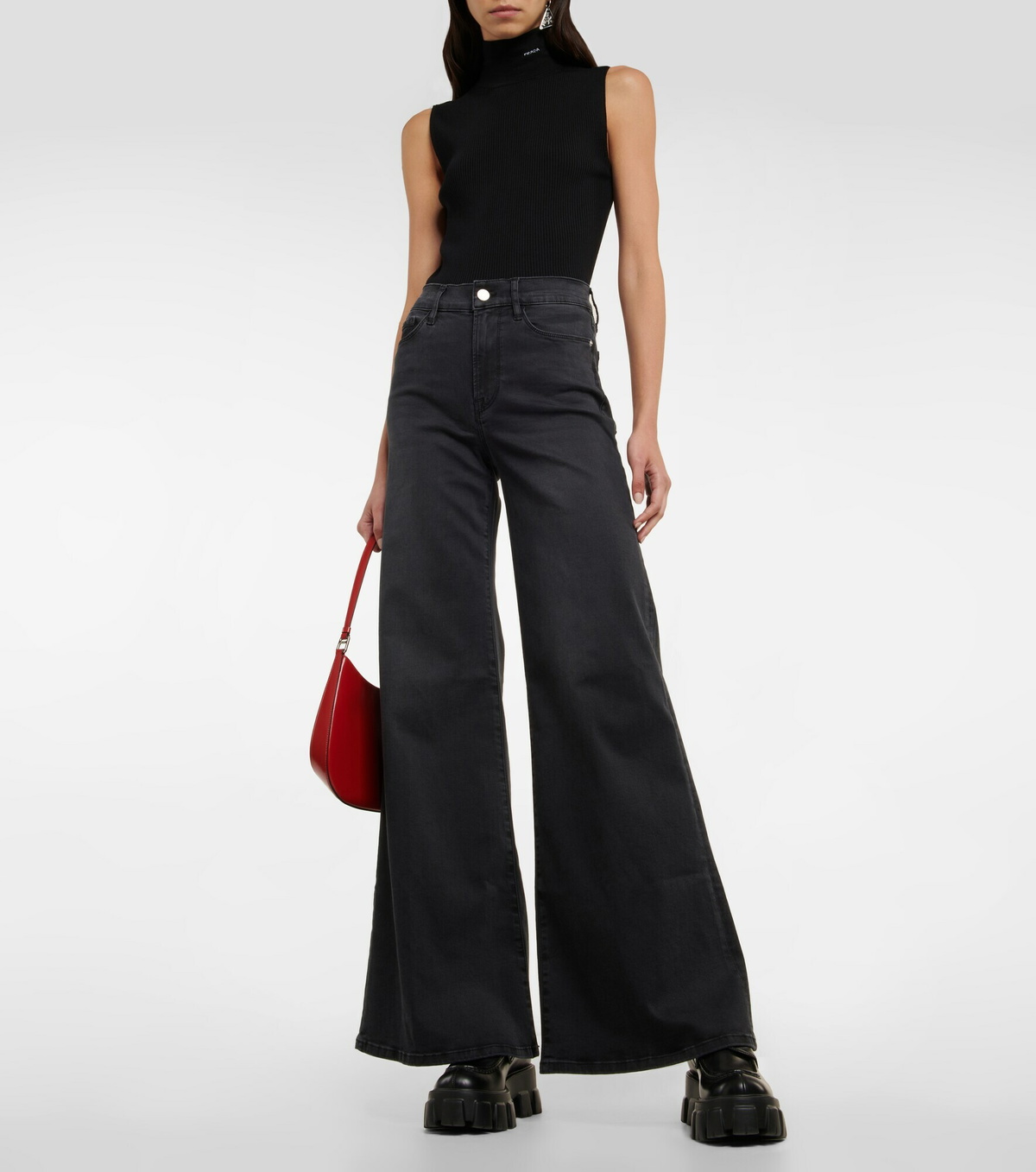Frame - Le Palazzo high-rise palazzo jeans Frame Denim