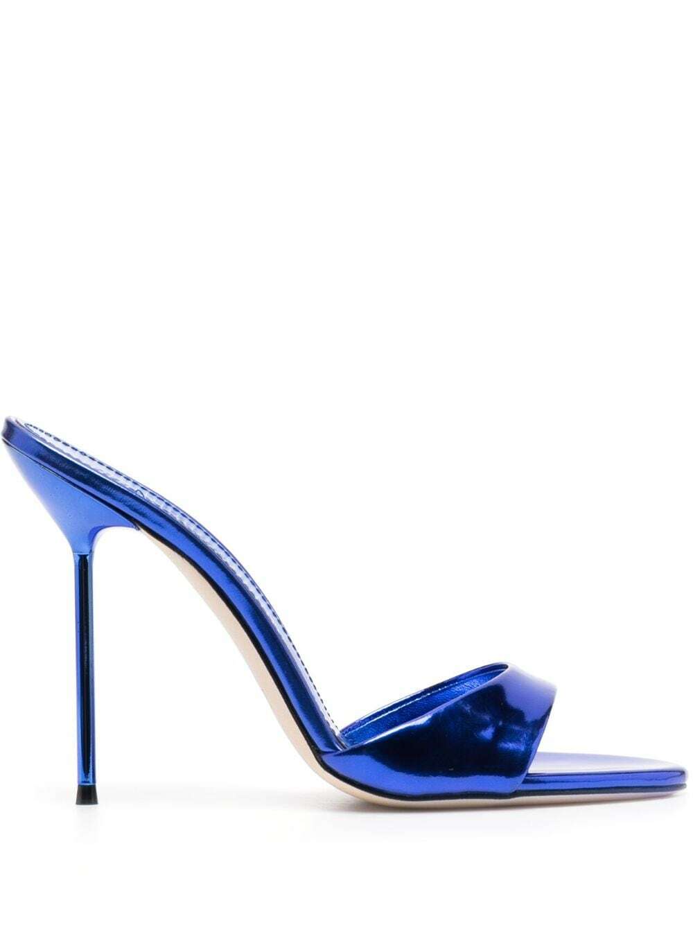 PARIS TEXAS - Lidia Mirror Leather Mules Paris Texas