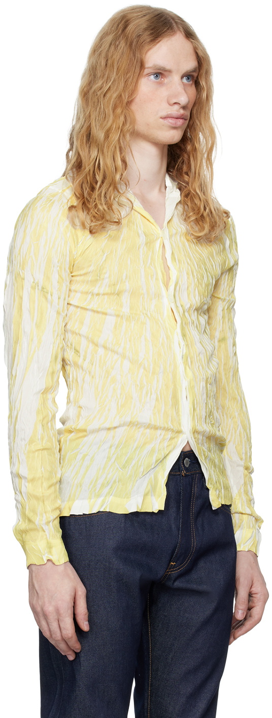SUNNEI Yellow Wrinkled Print Shirt Sunnei