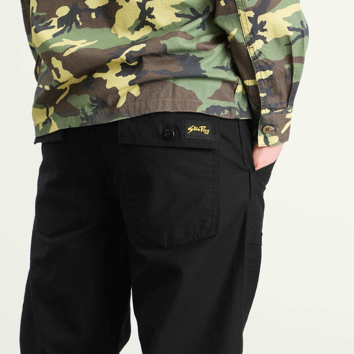 Stan Ray Men's Fat Pant in Black Sateen Stan Ray