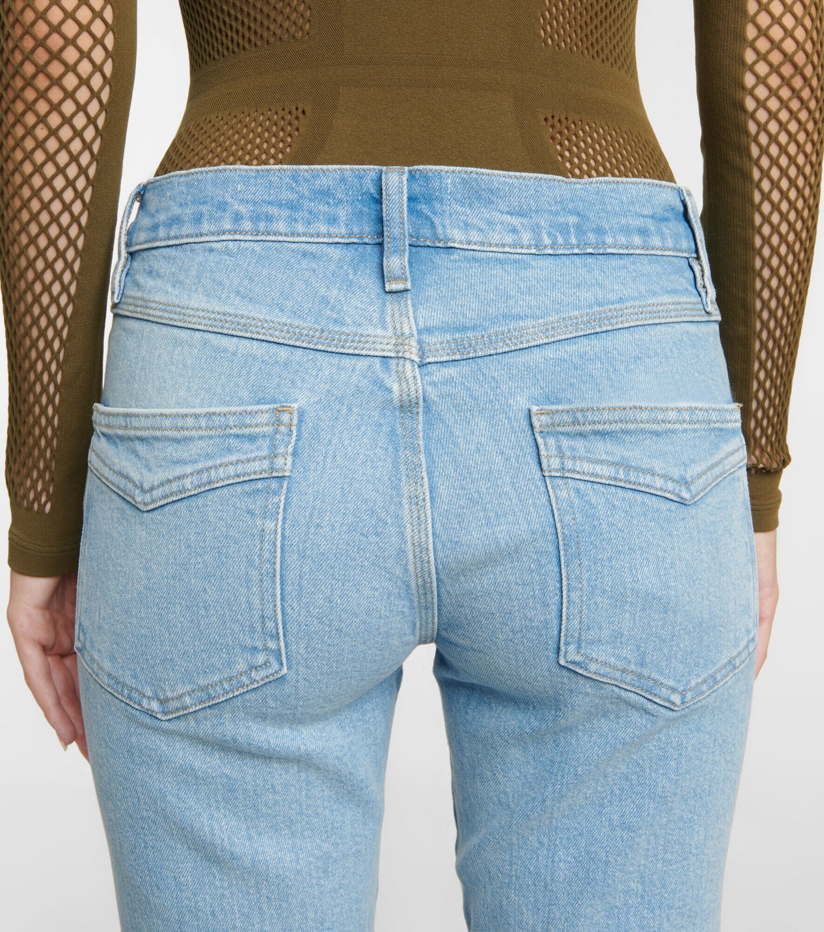 Frame - Le High Straight high-rise slim jeans Frame Denim