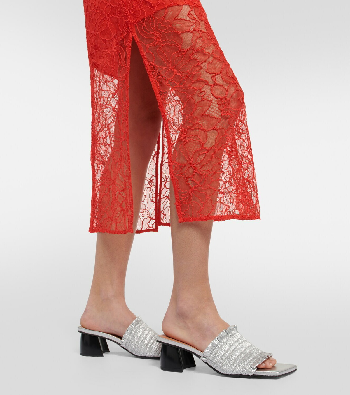 Ganni - Smocked mules GANNI