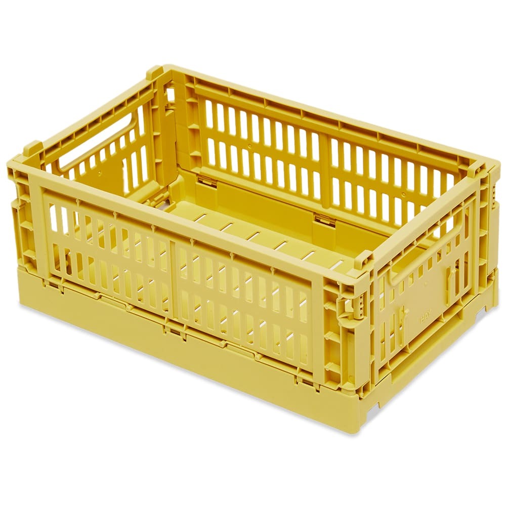 HAY Small Recycled Colour Crate in Dusty Yellow HAY