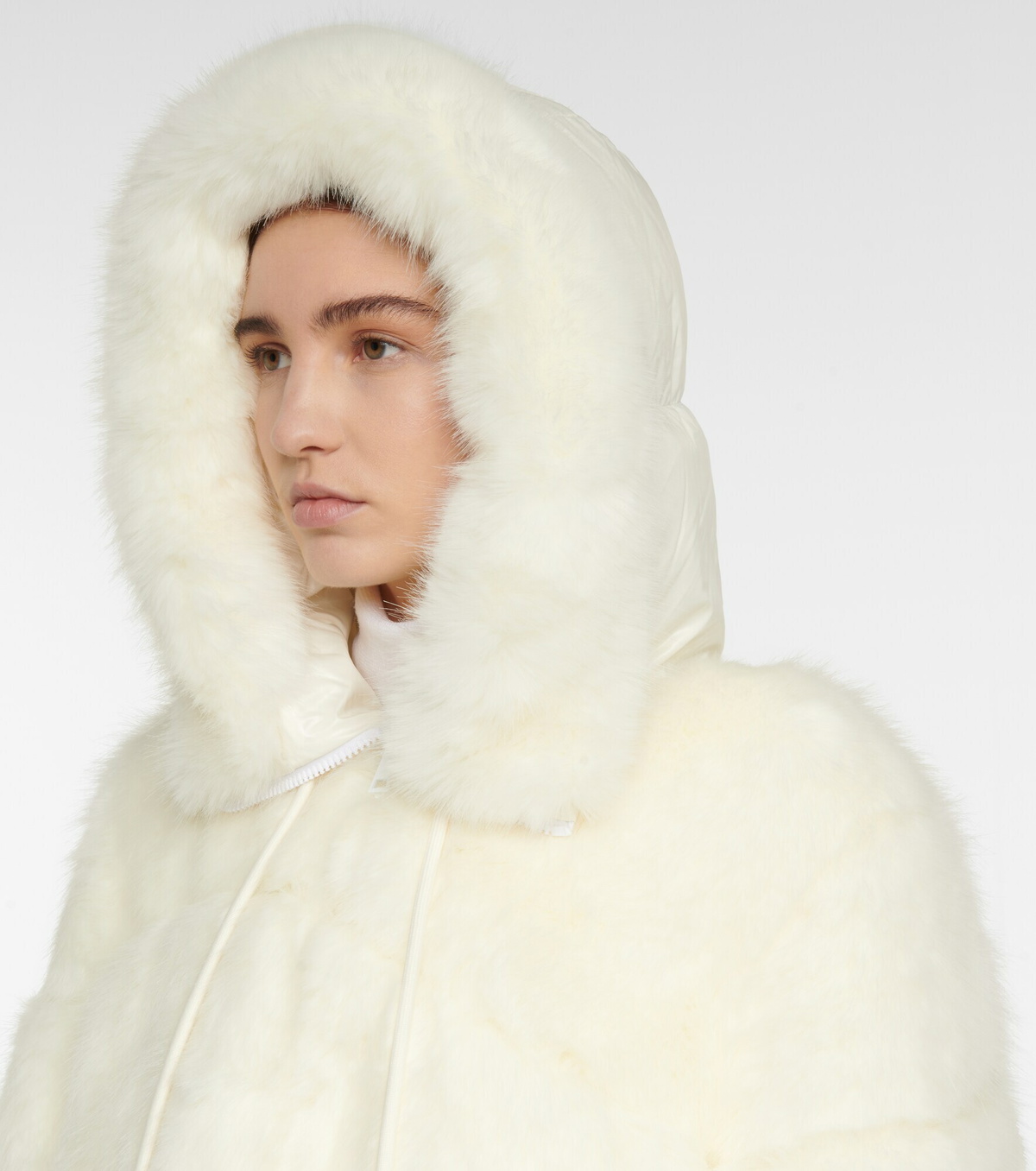 Moncler - Epilobe faux fur down jacket Moncler