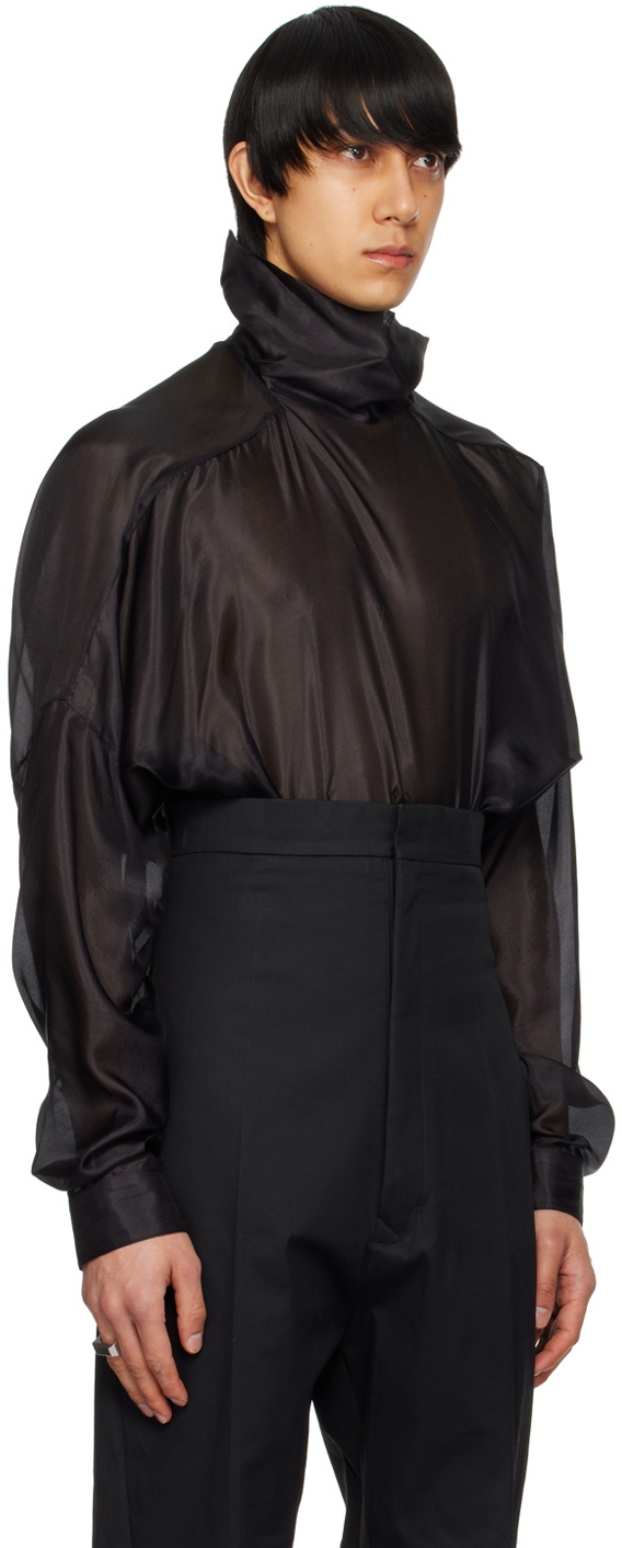 Rick Owens Black Tabard Turtleneck Rick Owens