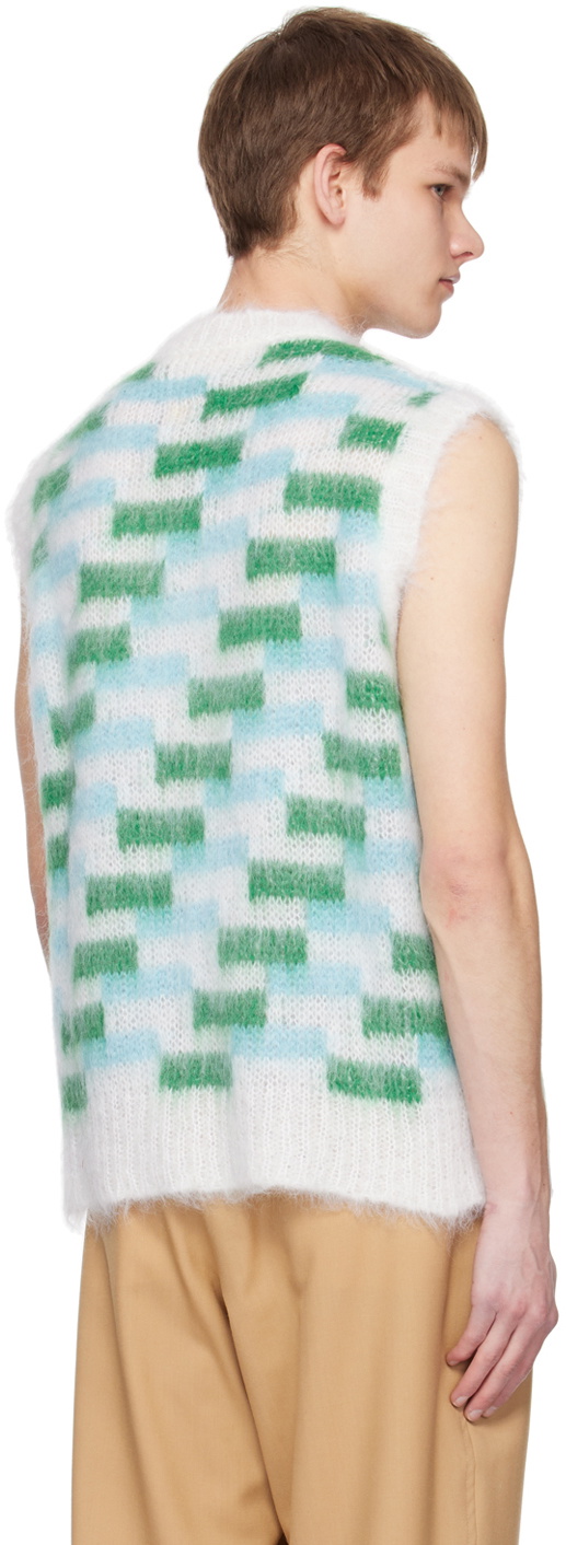Marni Green & White Check Vest Marni