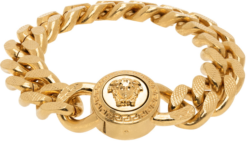 Versace Gold Medusa Chain Bracelet Versace