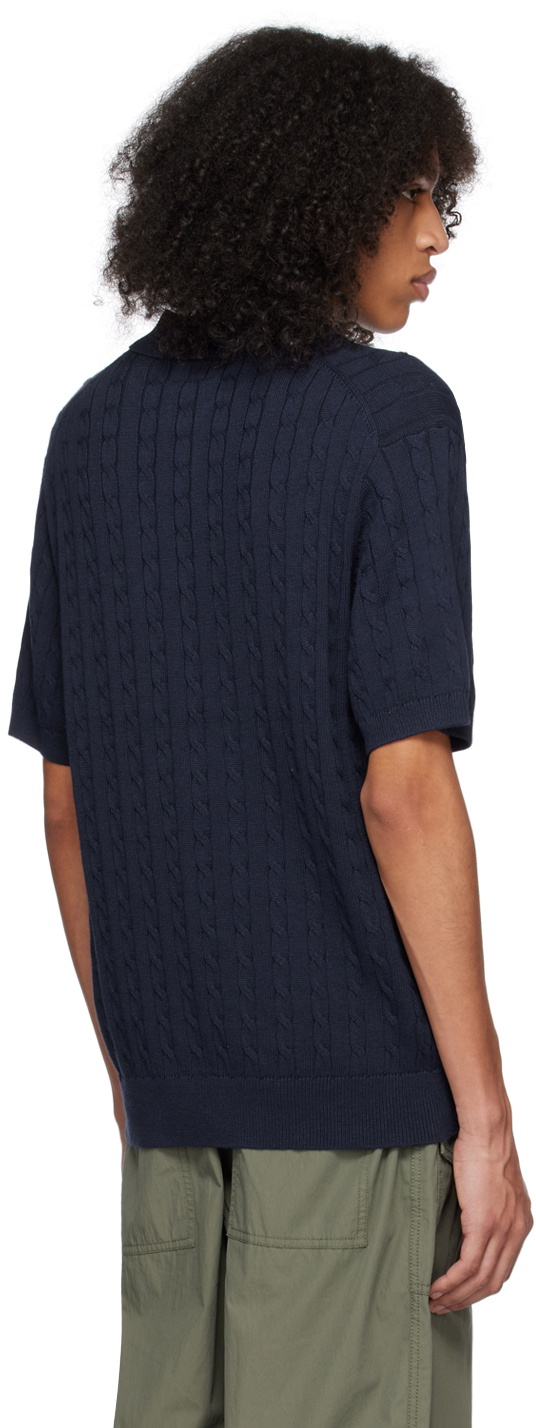 BEAMS PLUS Navy Two-Button Polo Beams Plus