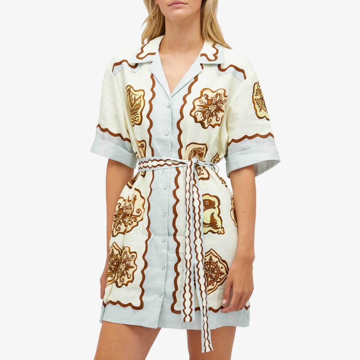 Alemais Women's Relic Mini Dress in Cream ALÉMAIS