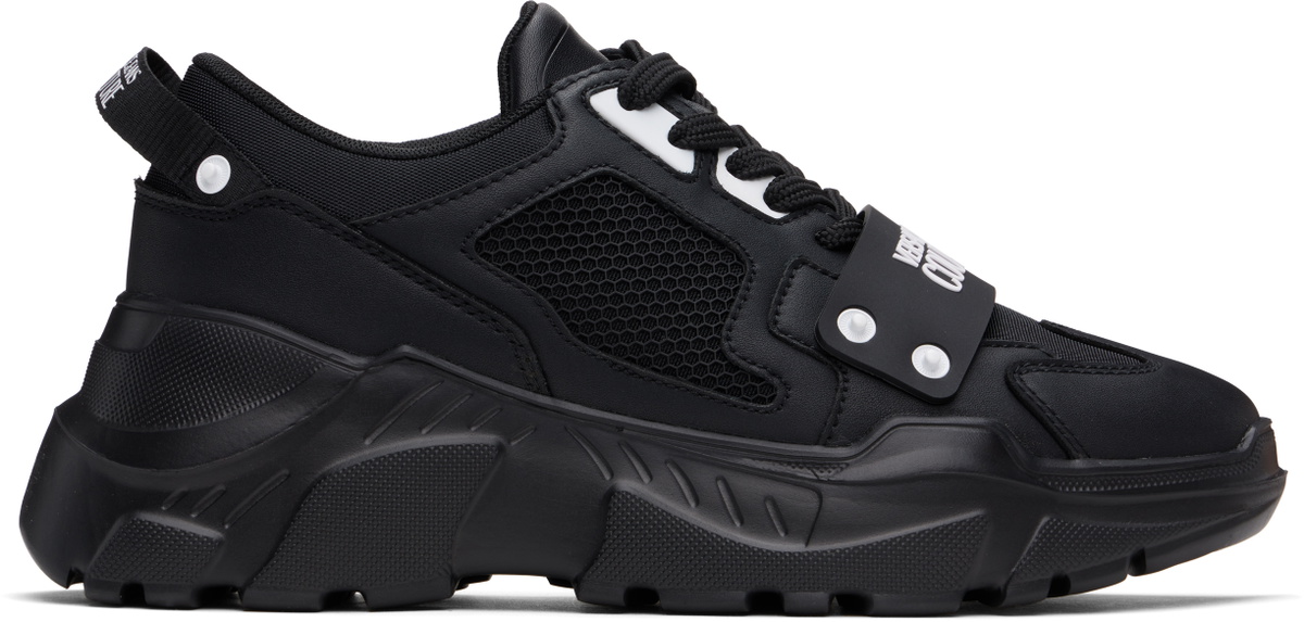 Versace Jeans Couture Black Speedtrack Logo Sneakers Versace