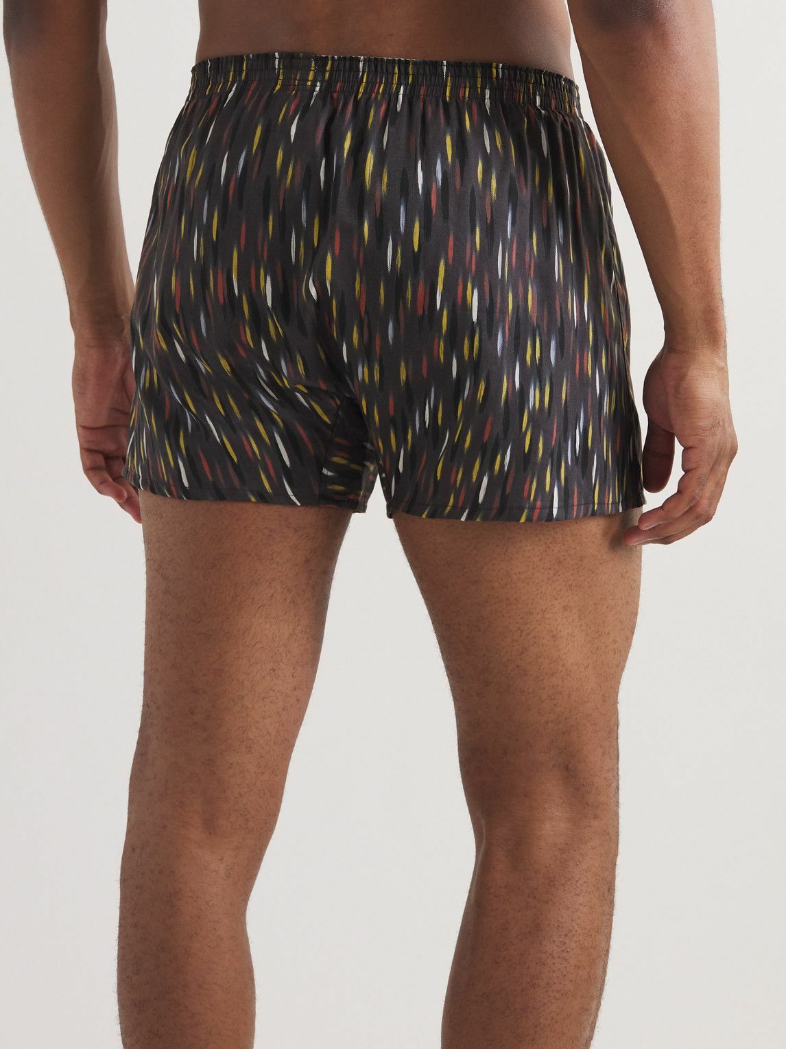 Anonymous ism - Printed Cotton-Blend Boxer Shorts - Gray Anonymous Ism