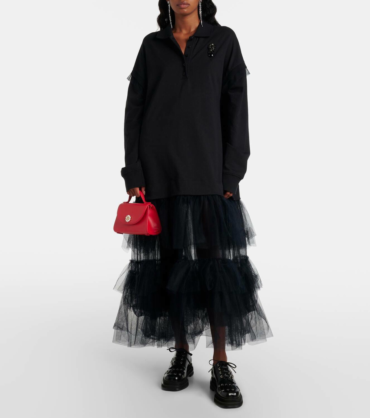 Simone Rocha Valentine embellished leather tote bag Simone Rocha