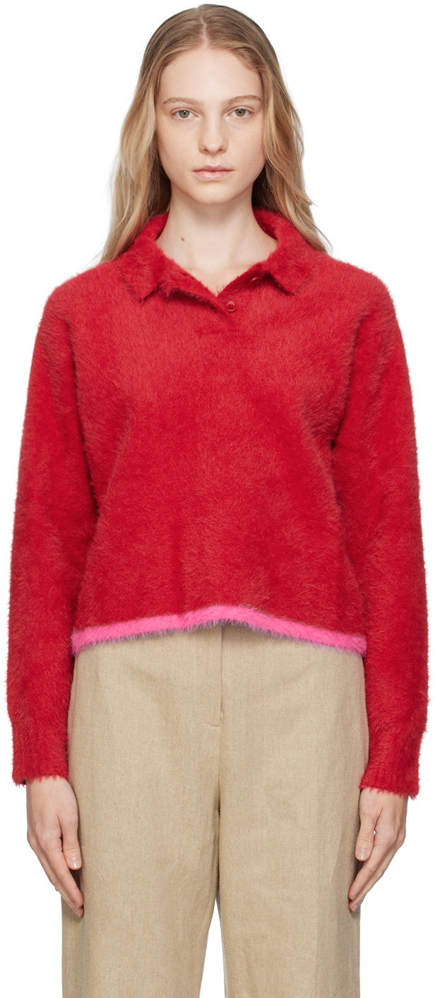 Jacquemus Red Le Chouchou 'Le Polo Neve' Polo Jacquemus