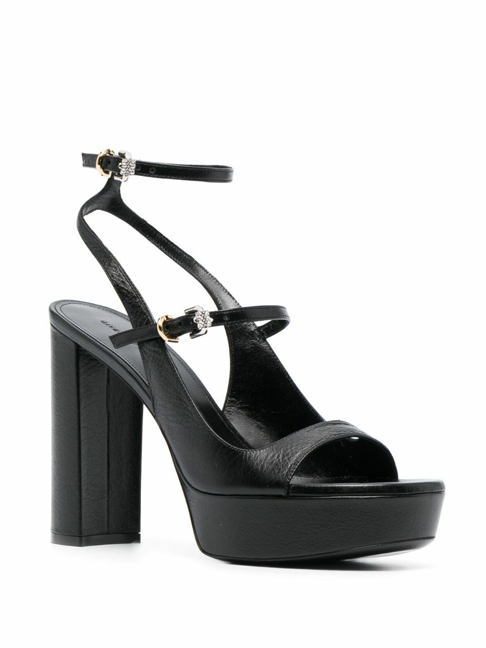Givenchy Black Voyou 115 Leather Platform Sandals Givenchy