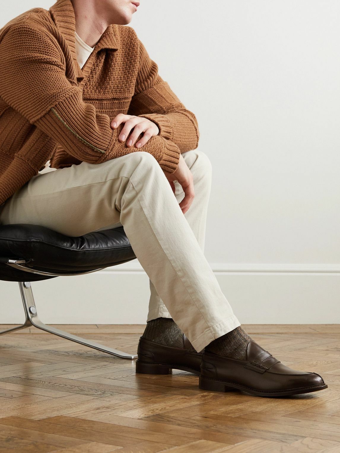 Tricker's - Adam Burnished-Leather Penny Loafers - Brown Tricker's