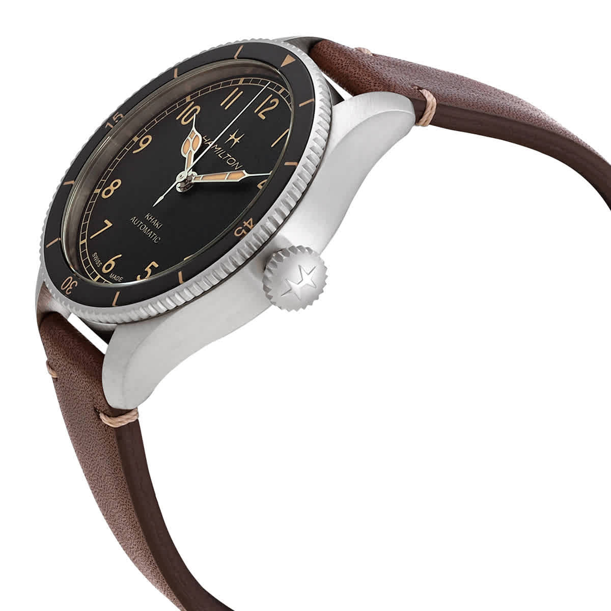 Hamilton Khaki Aviation Pioneer Automatic Black Dial Mens Watch ...