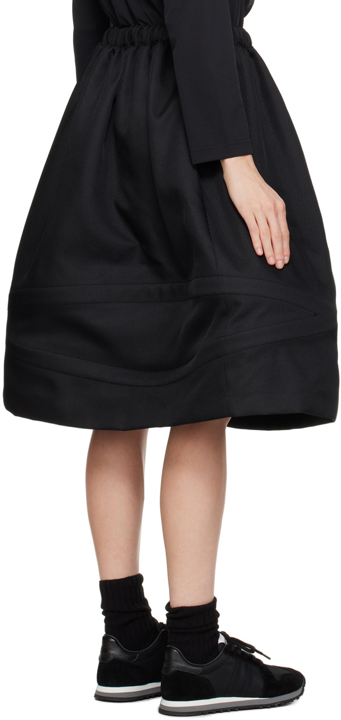 Comme des Garçons Comme des Garçons Black Structured Midi Skirt Comme ...