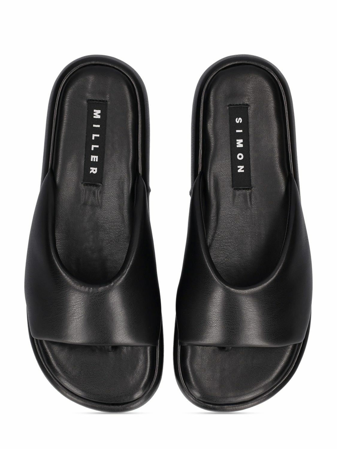 SIMON MILLER - 40mm Taffy Leather Slides Simon Miller