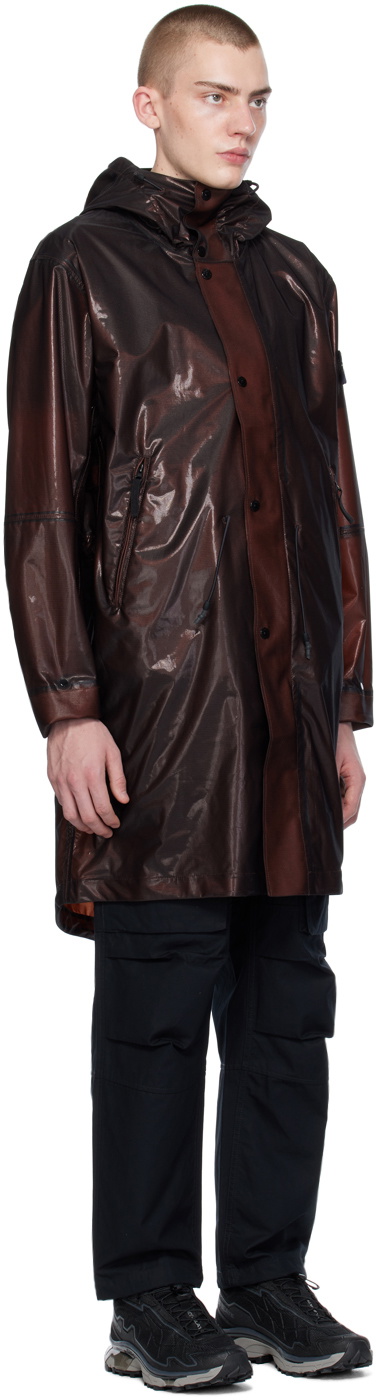 Stone Island Burgundy Patch Coat Stone Island