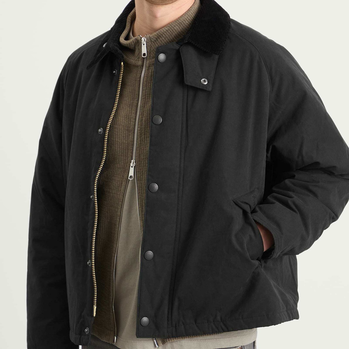 Barbour Men's Padded Transport Jacket in Black Barbour