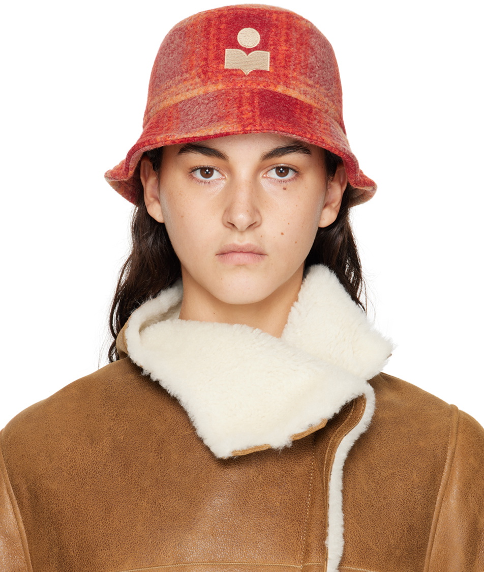 Isabel Marant Red & Orange Haley Bucket Hat Isabel Marant