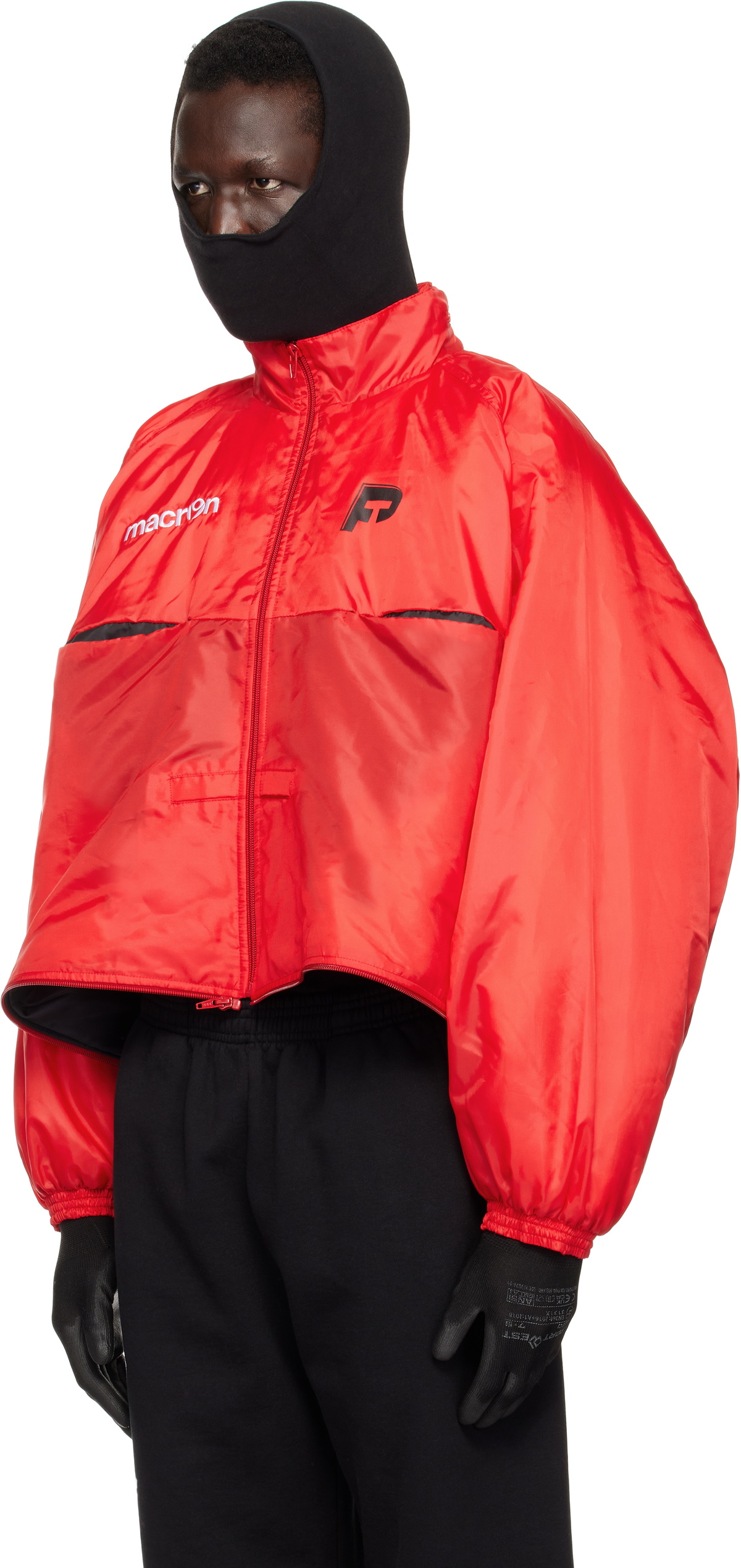 Prototypes Red Two Way Padded Track Jacket PROTOTYPES