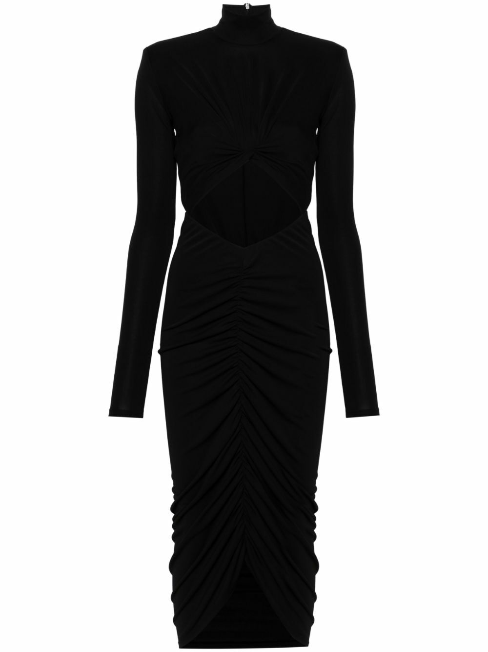 THE ANDAMANE Black Kim Cut-Out Midi Dress The Andamane