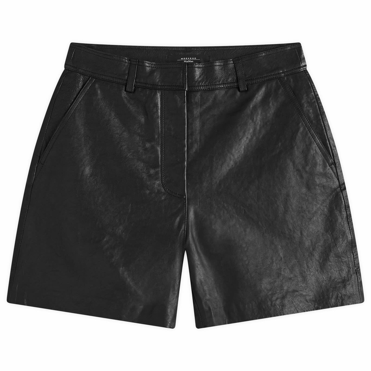 Weekend by Max Mara Women's Virgola Leather Shorts in Black Weekend Max ...