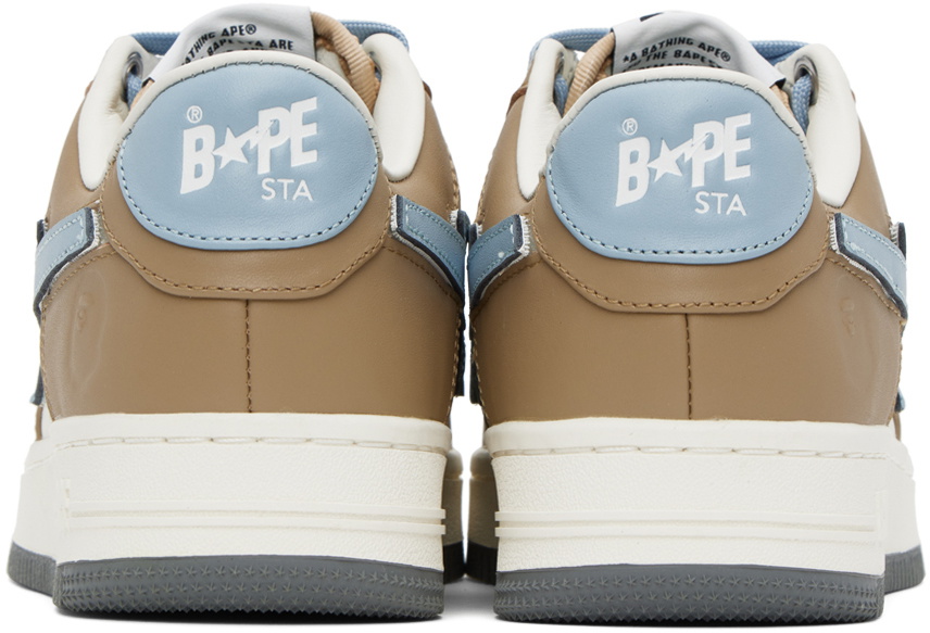 BAPE White & Beige Sta #4 Sneakers A Bathing Ape