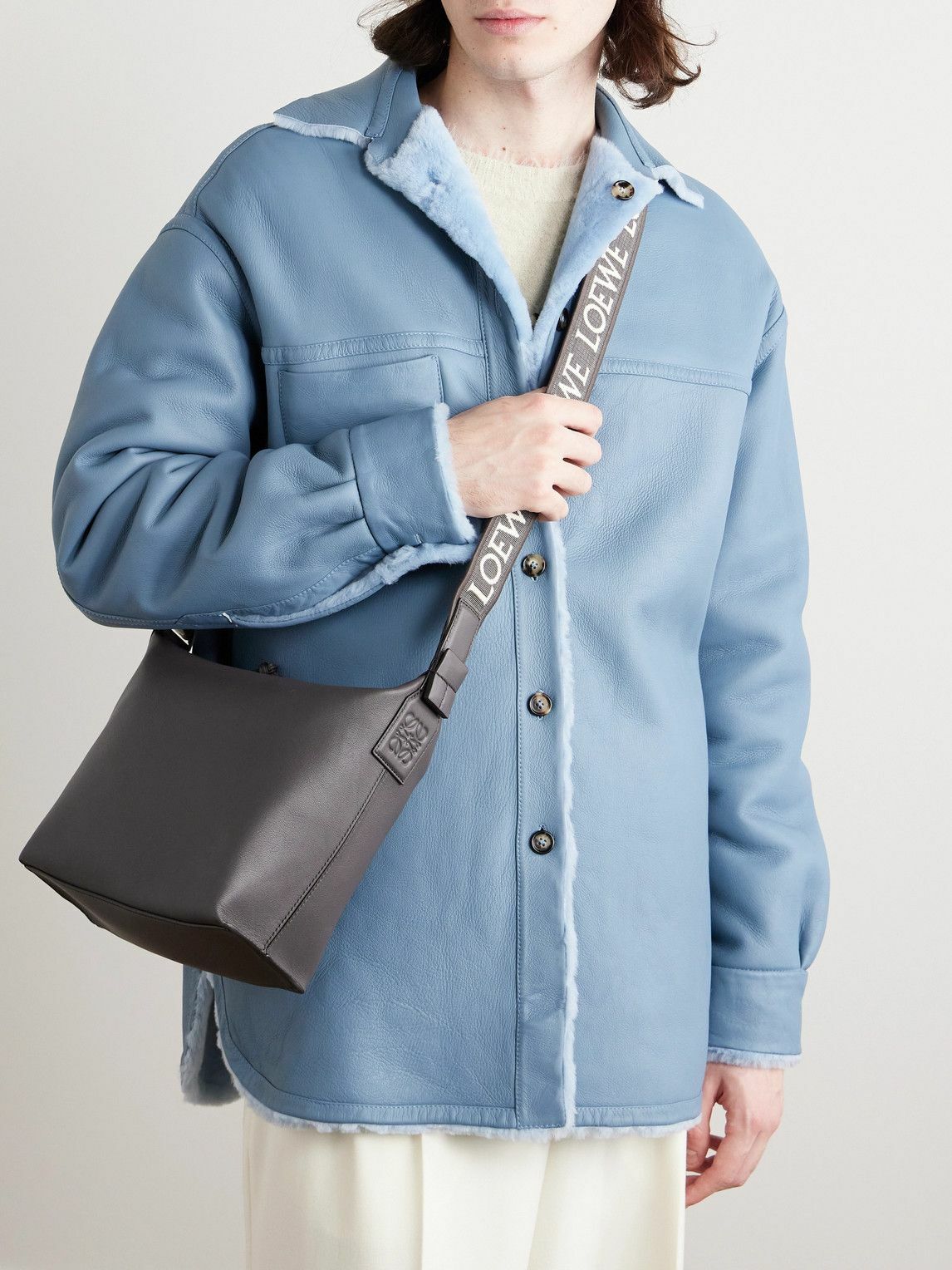 LOEWE - Cubi Leather Messenger Bag Loewe