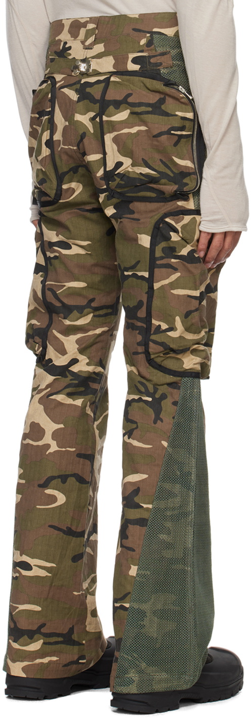 FFFPOSTALSERVICE SSENSE Exclusive Green Camouflage Cargo Pants ...