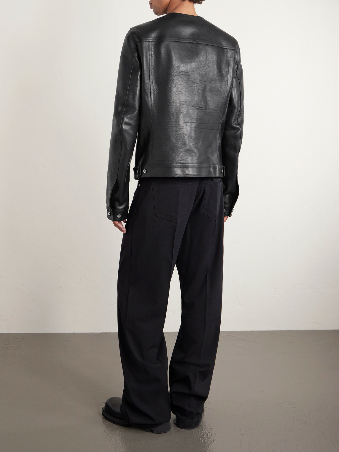 Rick Owens - Temple Work Leather Jacket - Black Rick Owens