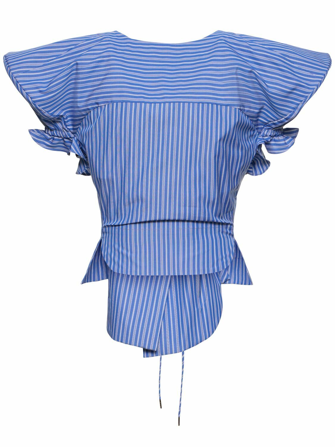 VIVIENNE WESTWOOD - Kate Striped Cotton Lace-up Top Vivienne Westwood