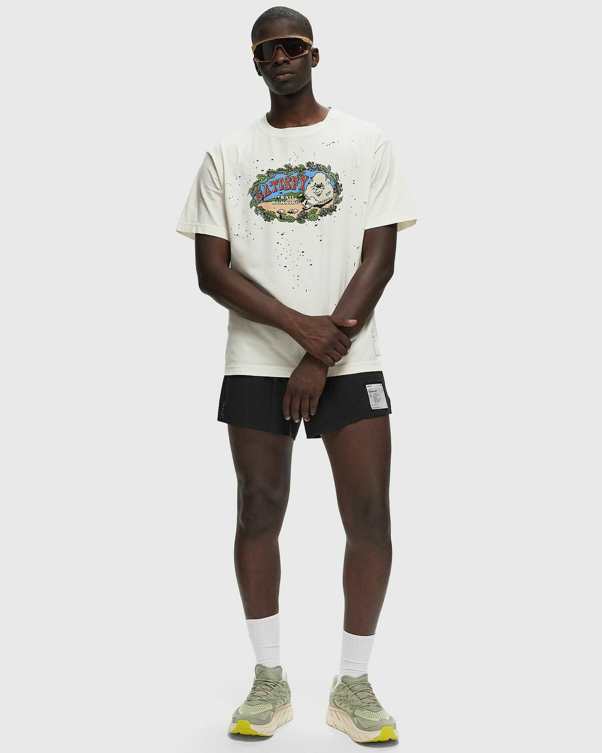 Satisfy Running Moth Tech T Shirt White - Mens - Shortsleeves Satisfy