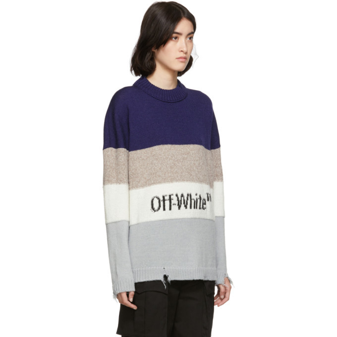 Off-White Blue OW Sweater Off-White