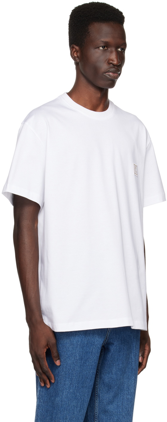 Wooyoungmi White Fuzzy Back T-Shirt Wooyoungmi