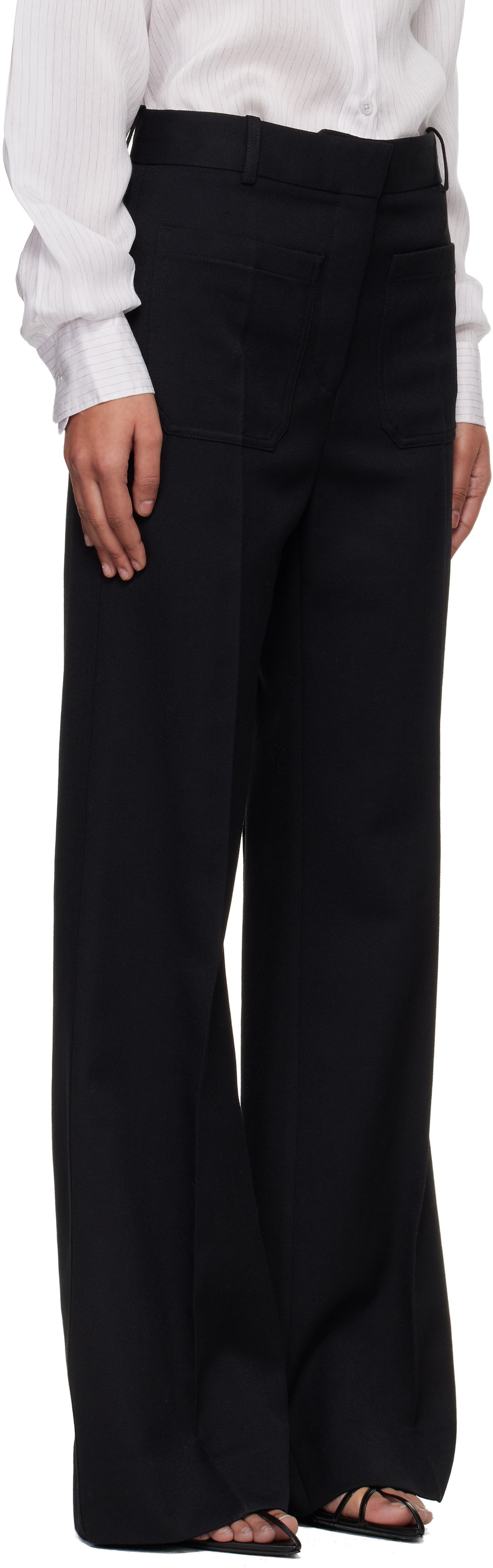 Victoria Beckham Black Alina Tailored Trousers Victoria Beckham