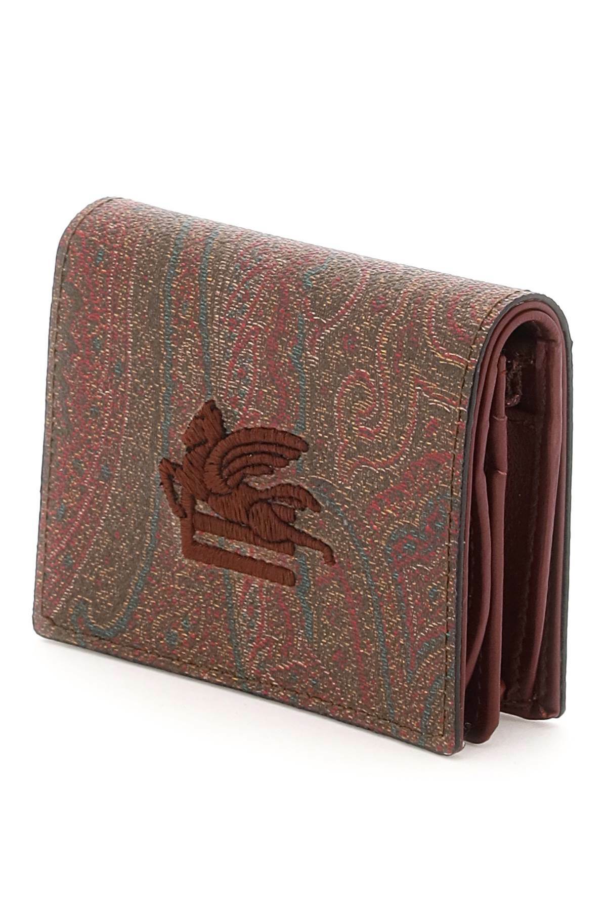 Etro Paisley Wallet With Pegaso Logo Etro