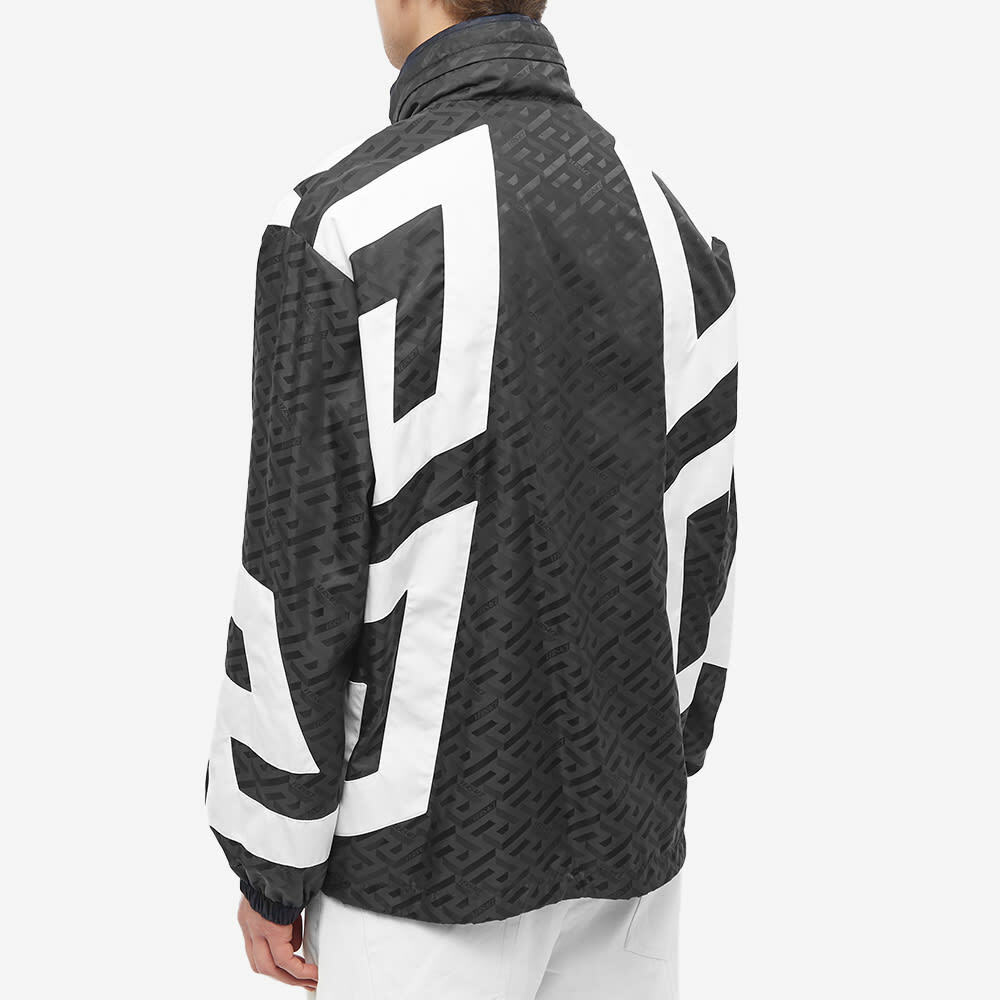 Versace Men's Greca Logo Padded Jacket in Black/White Versace