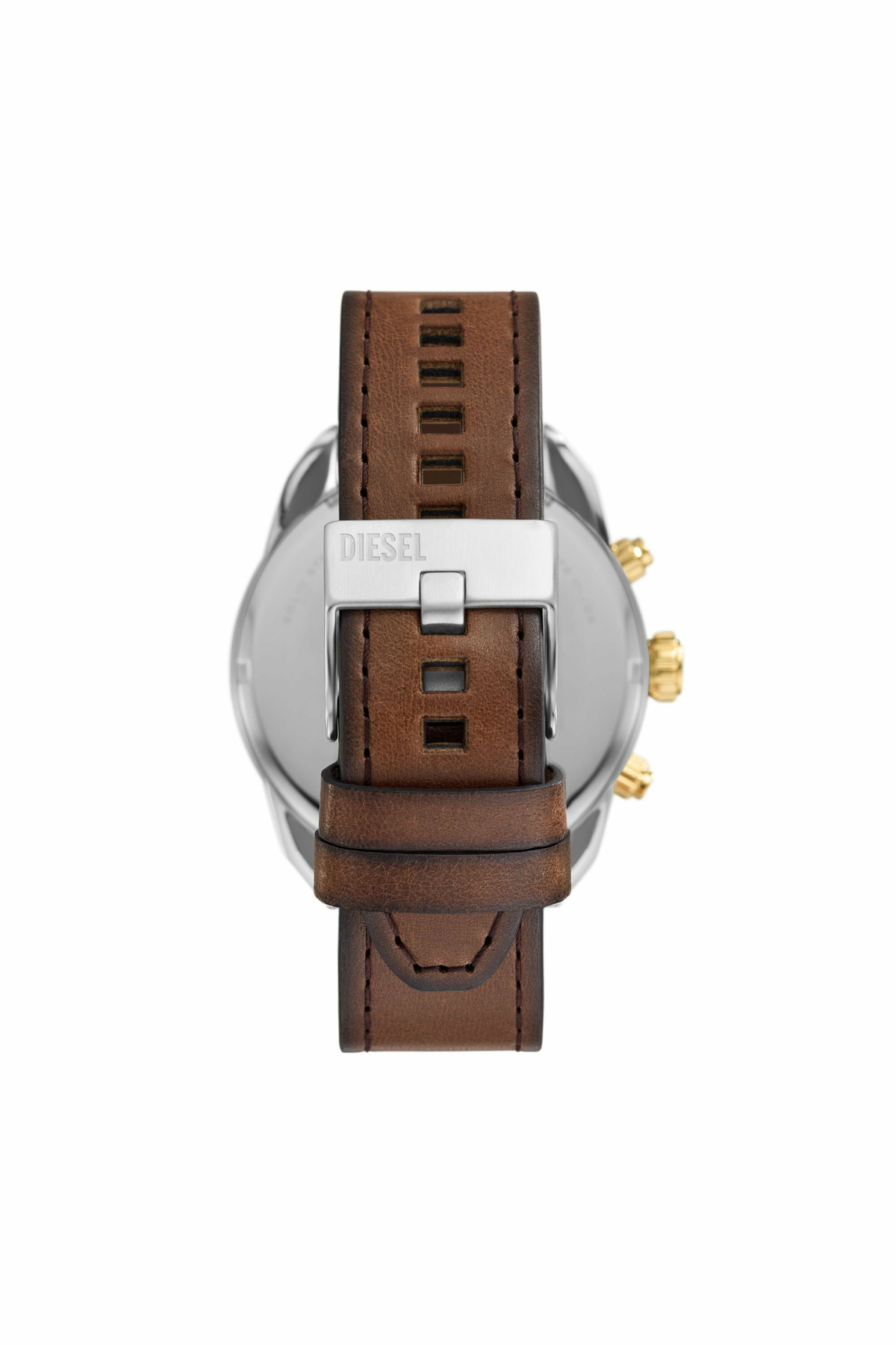 Diesel Spiked chronograph brown leather watch - Timeframes Mens in ...