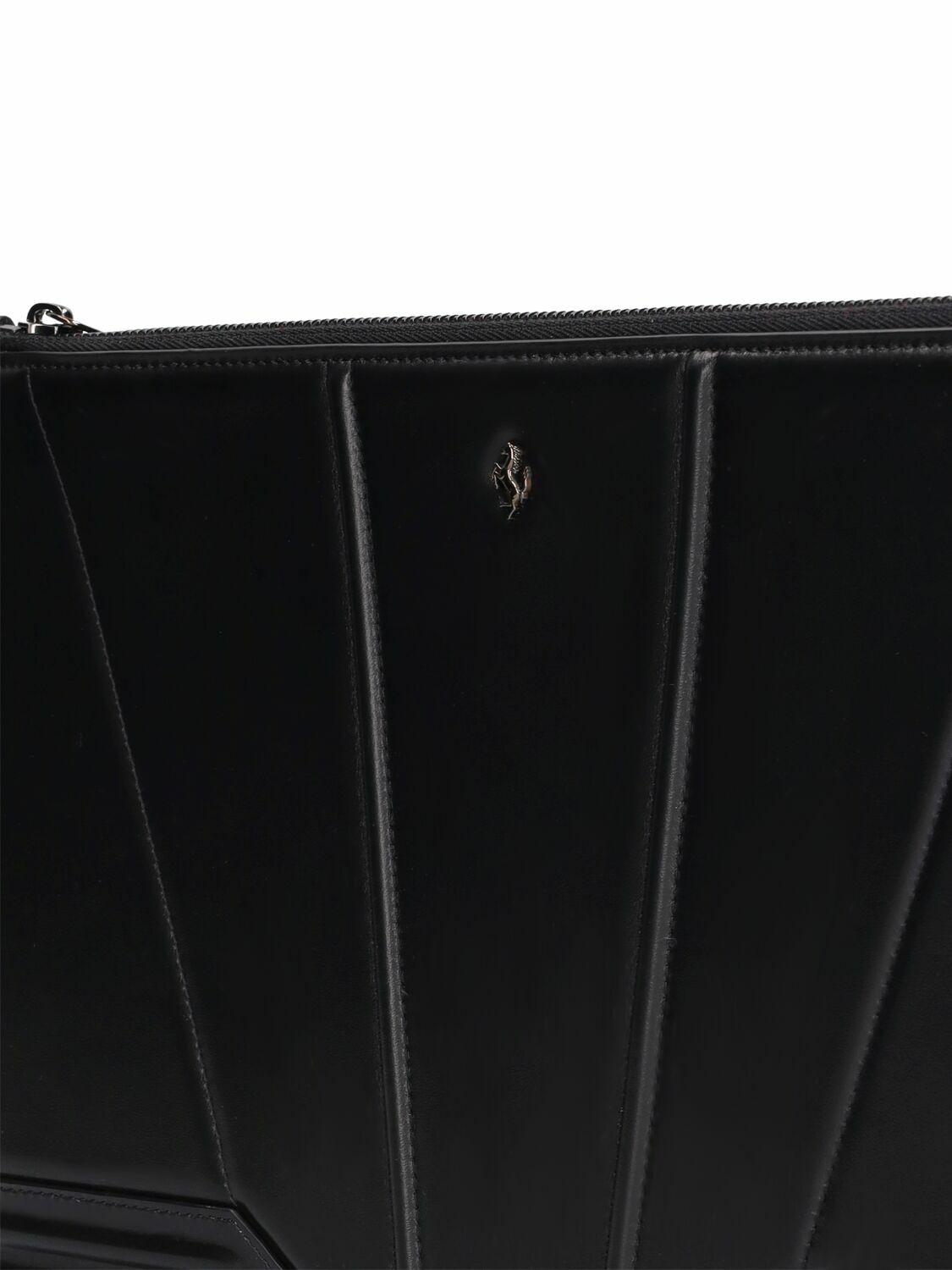 FERRARI - Large Smooth Leather Pouch Ferrari