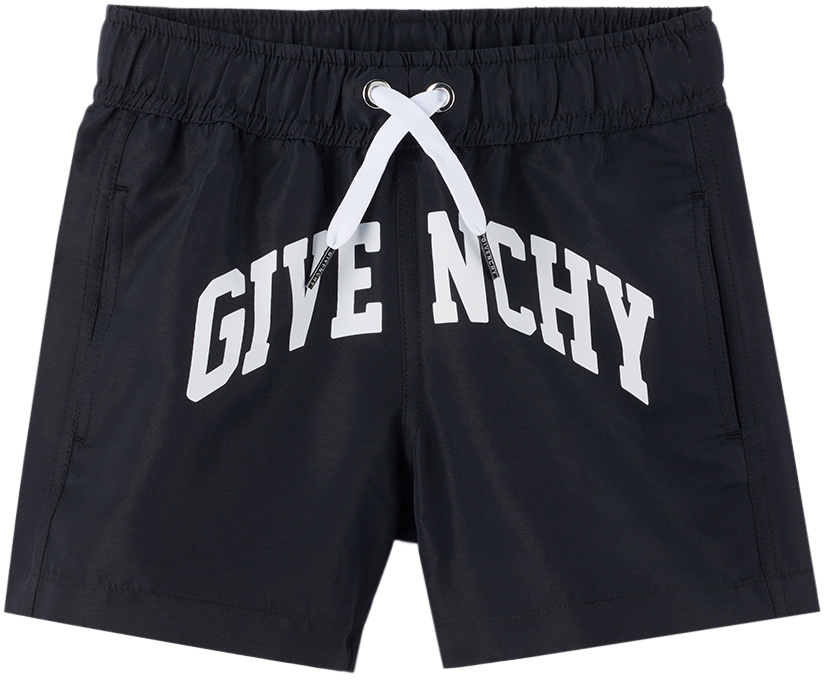 Givenchy Kids Black Drawstring Swim Shorts Givenchy