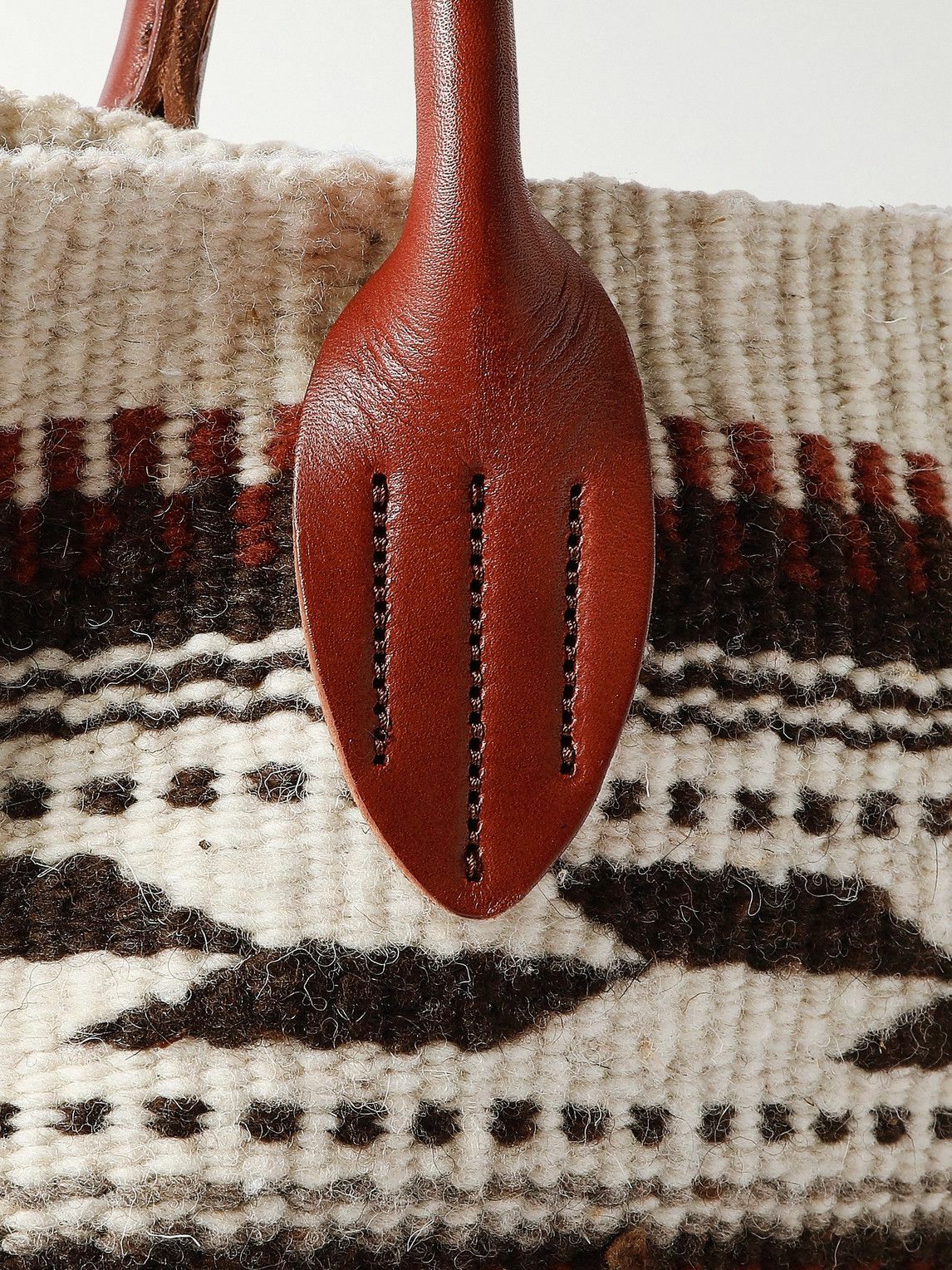 Chamula - Leather-Trimmed Wool-Jacquard Tote Bag Chamula